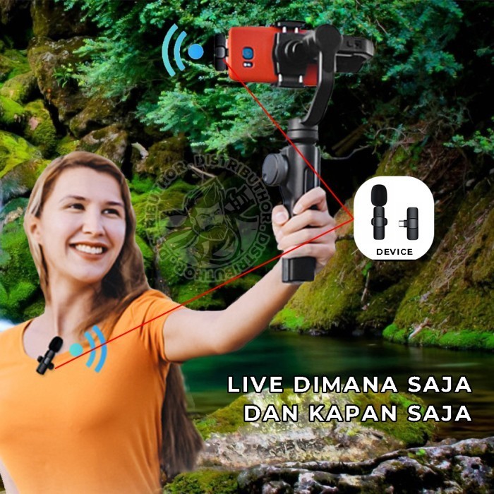 Jual Mic Clip On Wireless Mikrofon Nirkabel Vlogger For C Lhtning ...