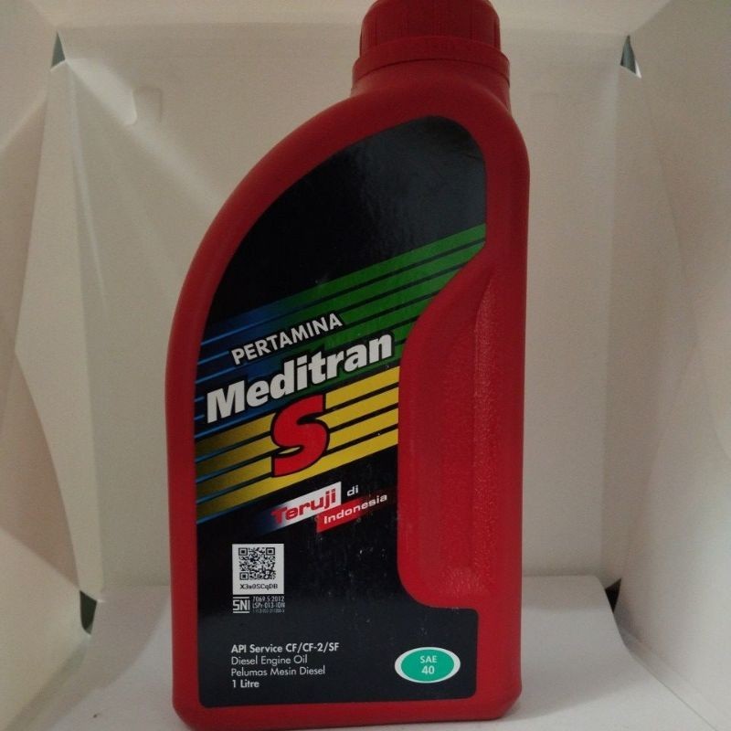 Jual oli meditran S SAE 40 1 liter (botol) | Shopee Indonesia