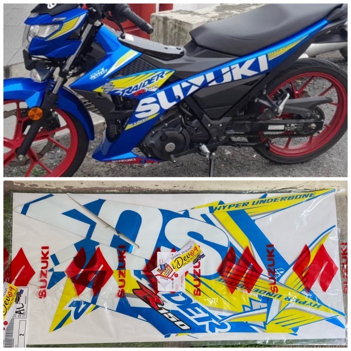 Jual Striping Set Satria Fu Fi Biru GP Versi Raider Fi Macho Blue YUJ ...