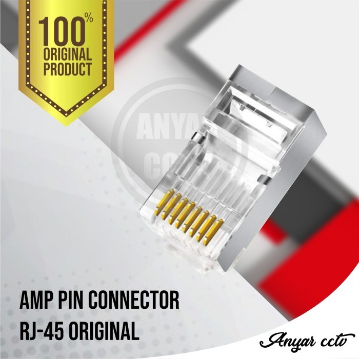 Jual AMP PIN CONNECTOR RJ-45 ORIGINAL SUPER / ECER SATUAN | Shopee ...
