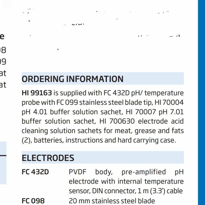 Jual Hanna Instruments Hi 99163 Handheld Meat Ph Meter/Ph Daging ...