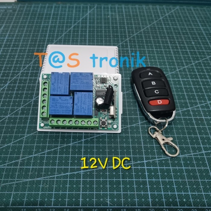 Jual NEW!! RF Relay Switch 4CH Wireless Relay Remote 4ch 433Mhz 220V AC ...