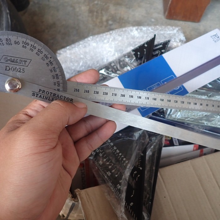 Jual Busur Derajat Combi Penggaris Protactor Alat Ukur Sudut Size Besar ...