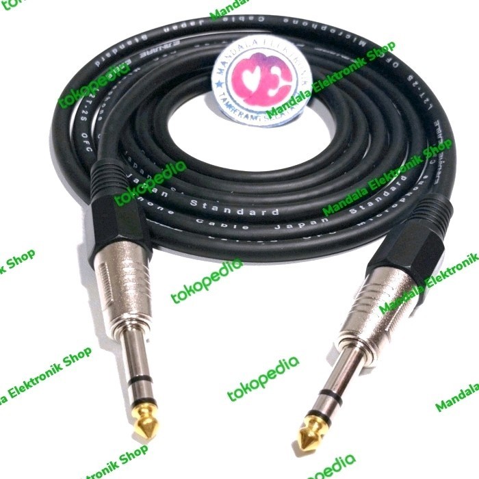 Jual kabel jack trs akai stereo 6.5mm kabel akai stereo trs 3 meter | Shopee Indonesia