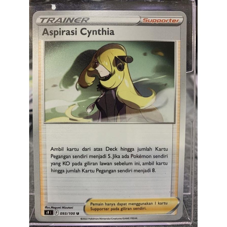 Jual Aspirasi Cynthia Kartu Pokemon TCG Indonesia U s9 093/100 | Shopee Indonesia