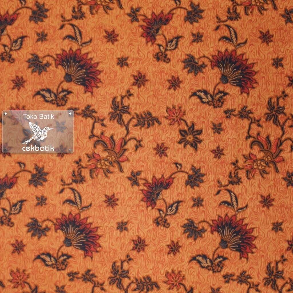 Jual kain batik - Motif Batik Bunga Gradasi (Merah) | Shopee Indonesia