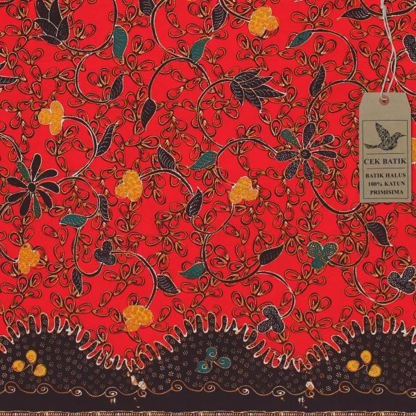 Jual Kain Batik - Motif Madura Bunga Unik (Merah) | Shopee Indonesia