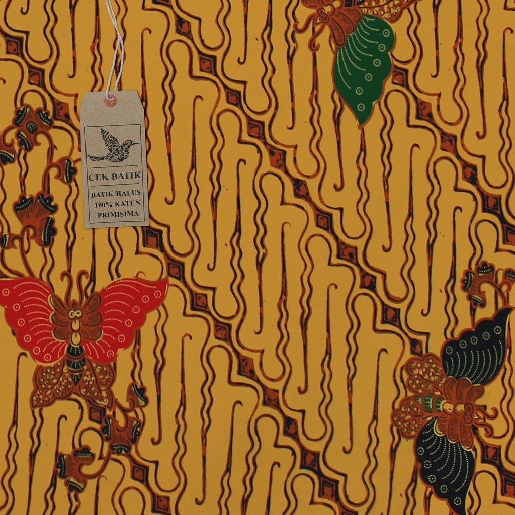 Jual Kain Batik - Motif Batik Classic Motif Kupu-Kupu V3 (special Warna ...