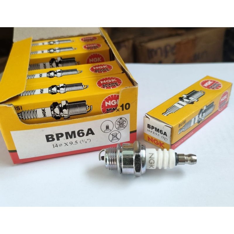 Jual Busi NGK BPM6A (1kotak 10pcs) untuk Mesin Potong Rumput / Chainsaw ...