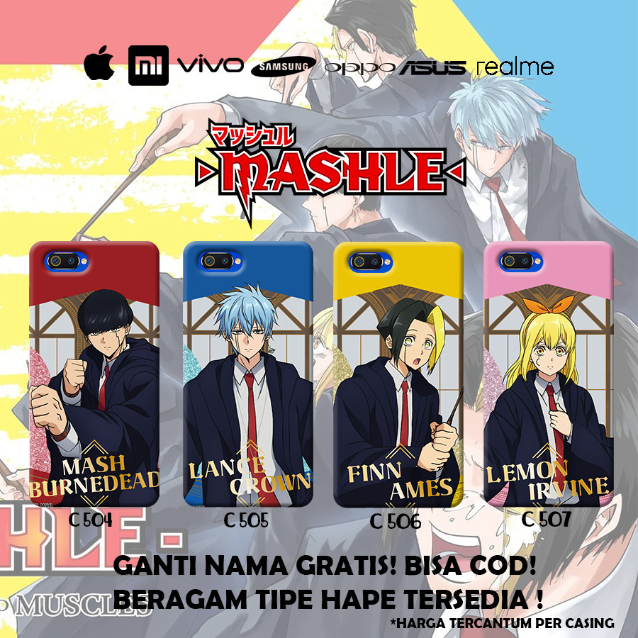 Jual Case Casing Mashle Mash Lance Barrett Dot Irvine Lemon Finn Anime ...
