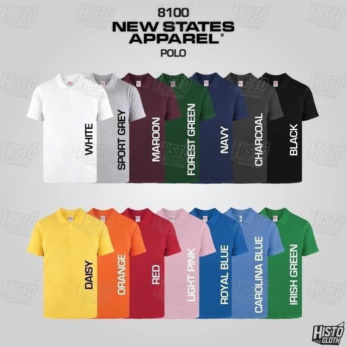 Jual nap NSA Polo Premium Cotton 8100 Kaos Kerah New States Apparel ...