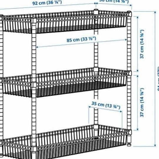Jual Spesial Rak Keranjang Besi 3 Tingkat Serbaguna Kuat Yumimatex ...
