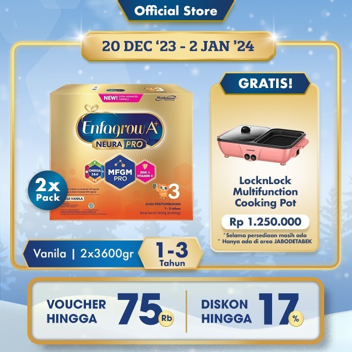 Jual Enfagrow A+3 Susu Formula Vanila 3600g x 2 Gratis Hadiah | Shopee Indonesia