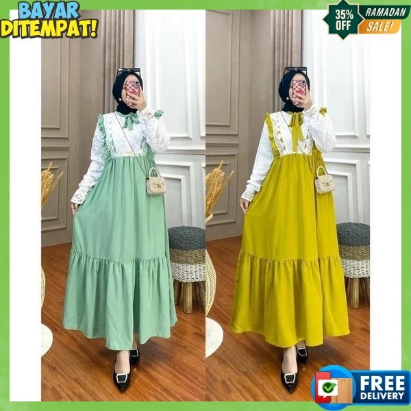 Jual Gamus Hamis Elegant Famis Terbaru 2024 Dress Terbaru Gamis Hamis ...