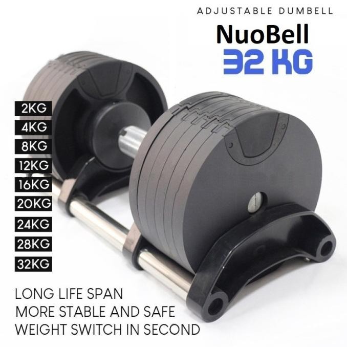 Jual Nuobell Flexbell 32Kg Adjustable Dumbell Bowflex Kettler Proflex | Shopee Indonesia