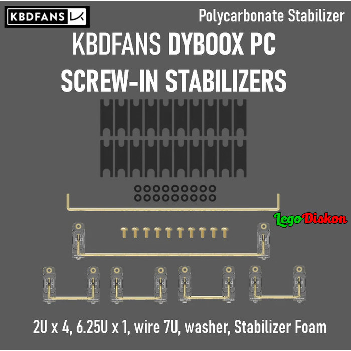 Jual Screw-In Stabilizer - Kbdfans Dyox Pc Screw-In Stabilizers ...