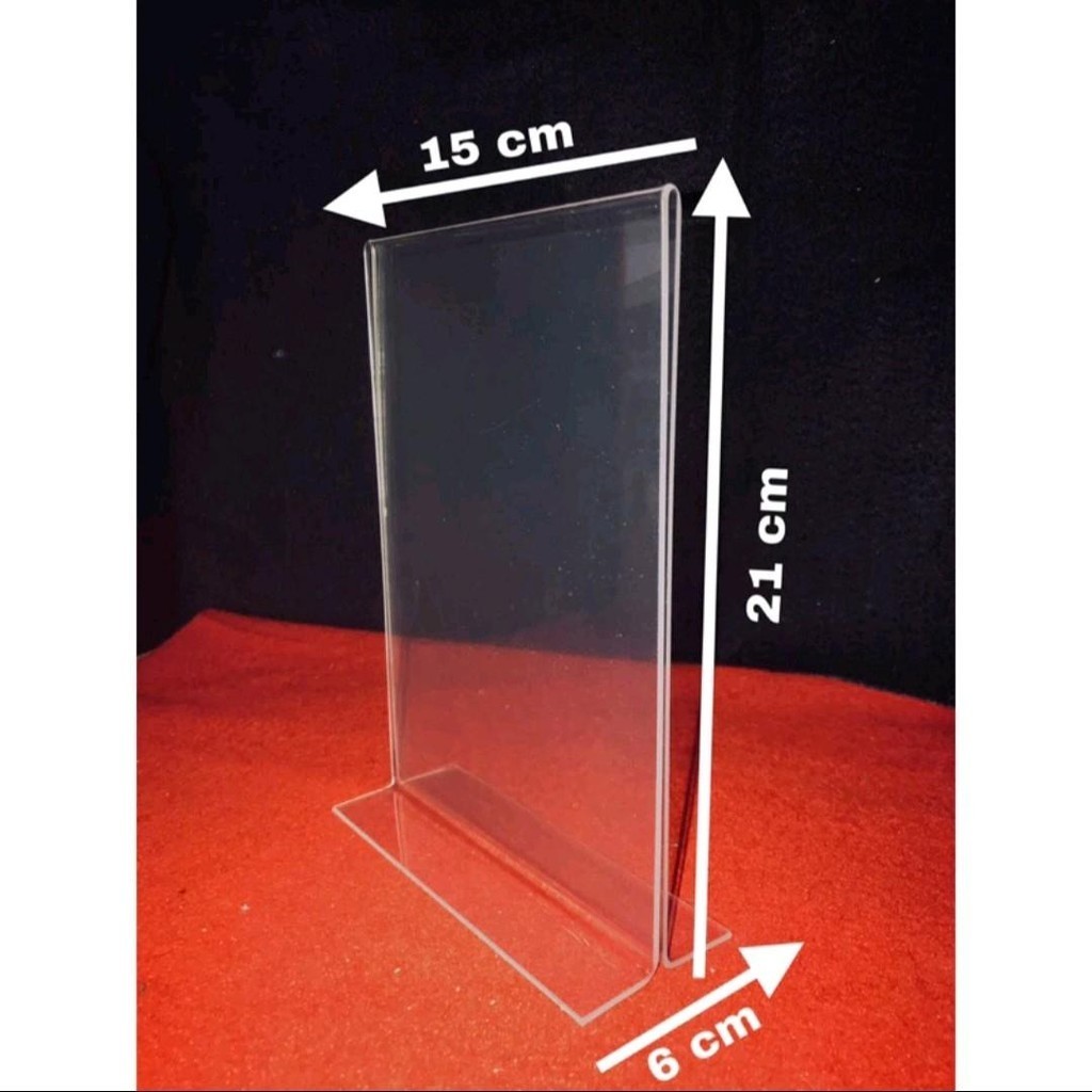 Jual nomer meja akrilik 15 cm x 21 cm (A5) model T potret | Shopee ...