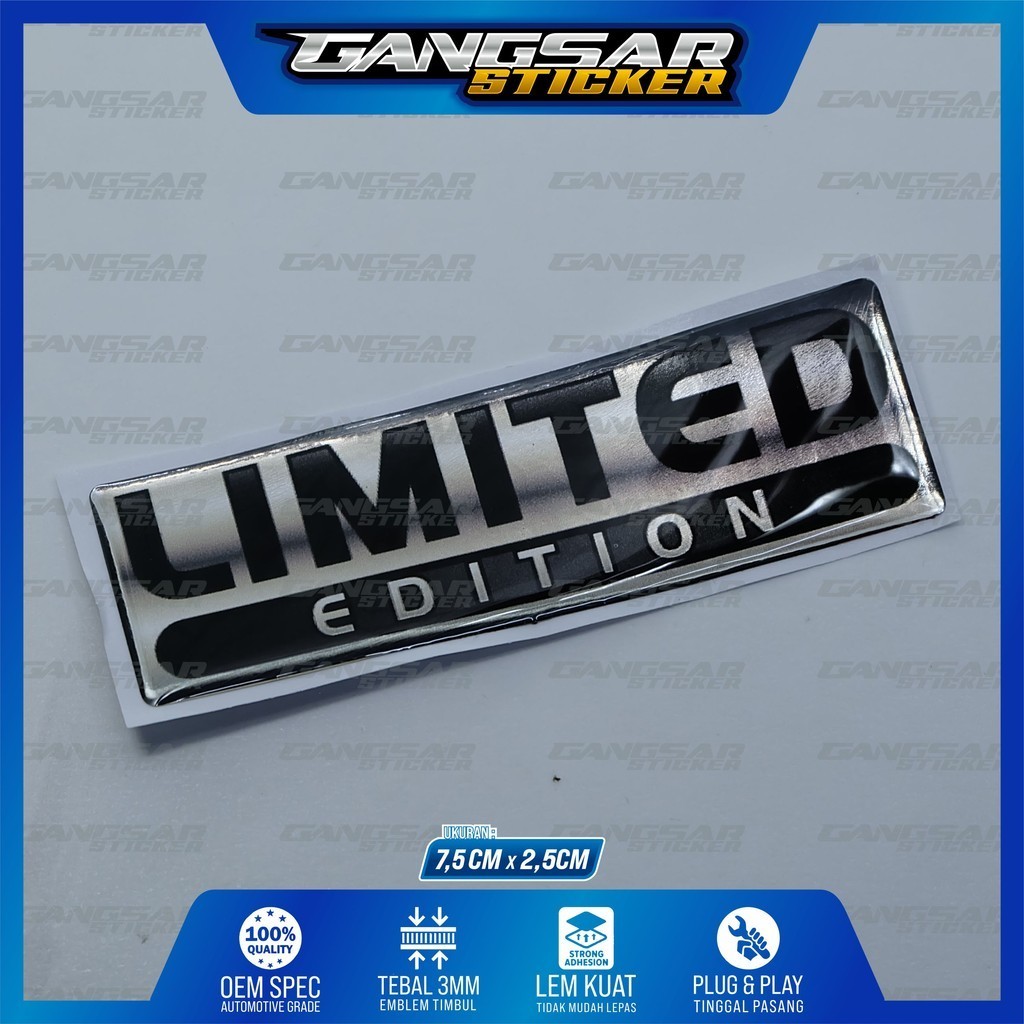 Jual emblem limited edition / emblem timbul limited edition / stiker 3d ...