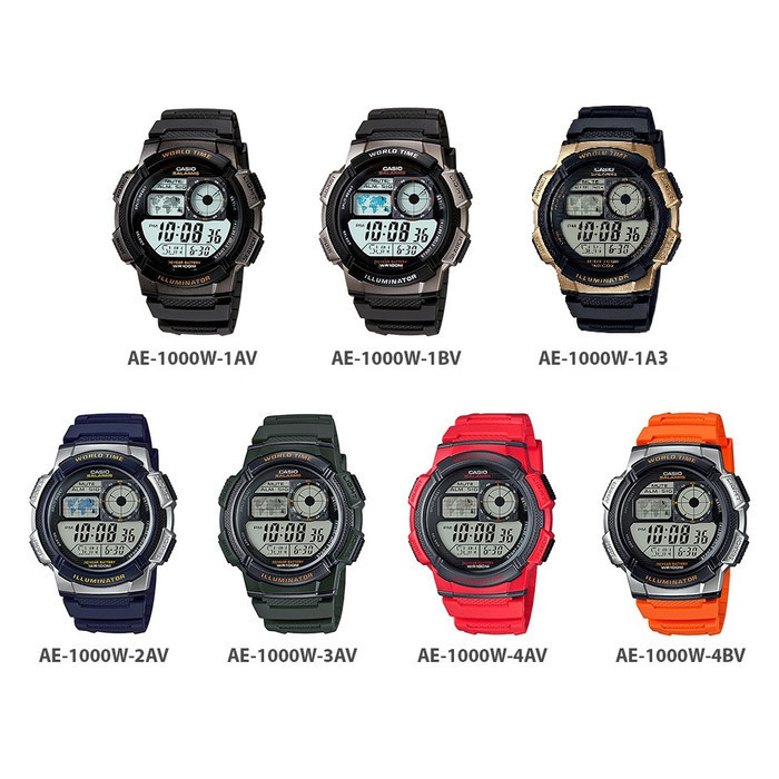 Jual Casio AE-1000W AE1000W 1AVDF 2AVDF 3A 4AVDF 4BVDF 1B 1A3 4B 4A 1A 2A 1 | Shopee Indonesia