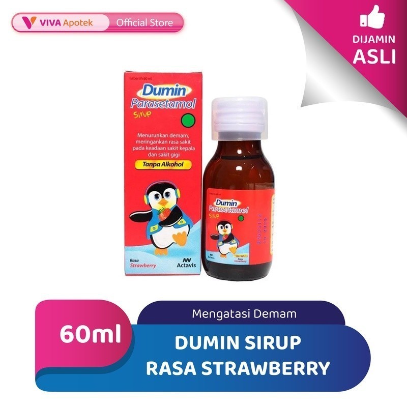 Jual Dumin Strawberry Sirup Membantu Menurunakan Demam (60 ml) | Shopee ...