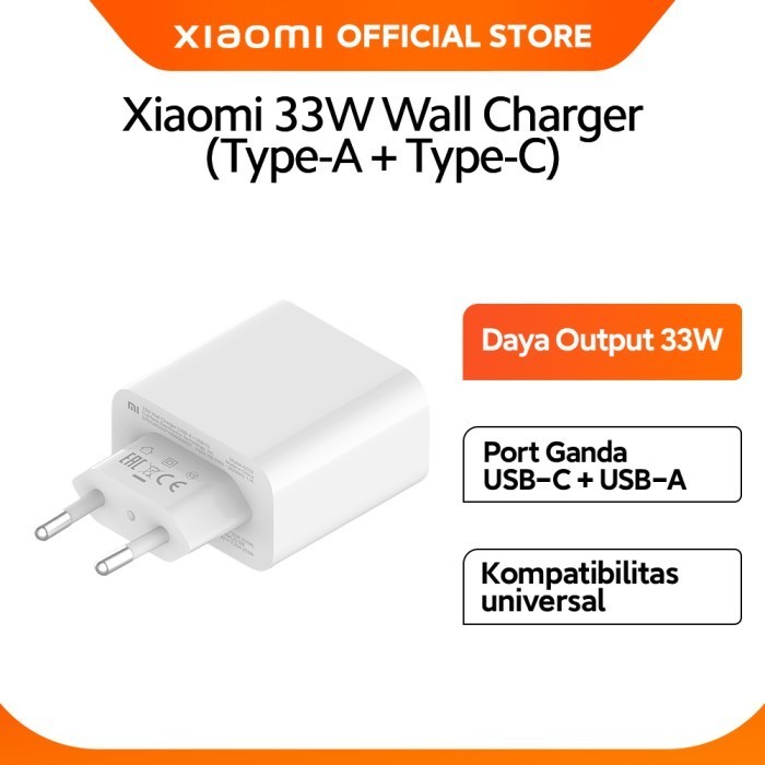 Jual 33W Wall Charger (Type-A + Type-C) | Shopee Indonesia