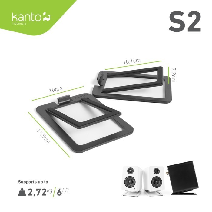 Jual Kanto S2 - Premium Metal Desk Speaker Stand / Tatakan Universal | Shopee Indonesia