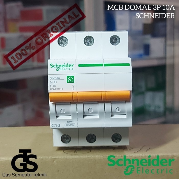 Jual MCB DOMAE 3P 10A SCHNEIDER SNI MCB 3 PHASE C10 SCHNEIDER | Shopee Indonesia