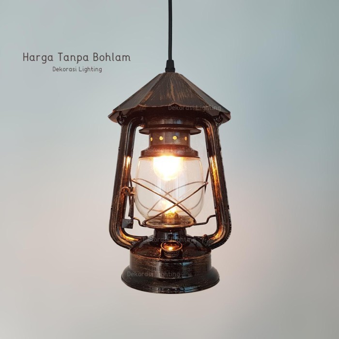 Jual Lampu Hias Gantung L-559/1L Model Petromax Mini Antik Vintage ...