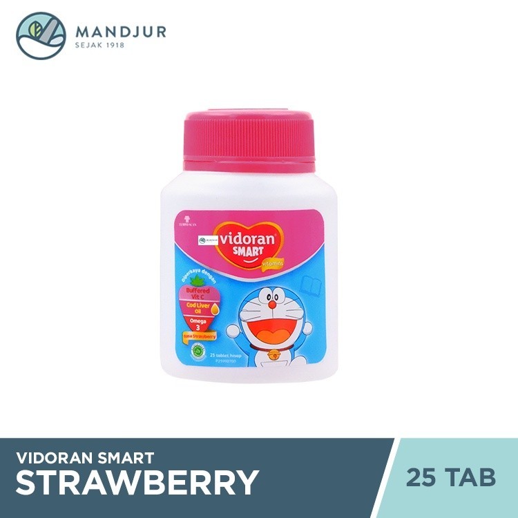 Jual Vidoran Smart Strawberry 25 Tablet - Tablet Multivitamin dan Daya ...