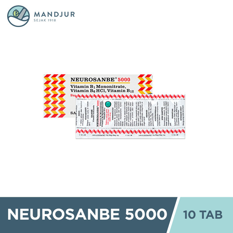 Jual Neurosanbe 5000 10 Tablet - Vitamin B Kompleks Neurotropik ...