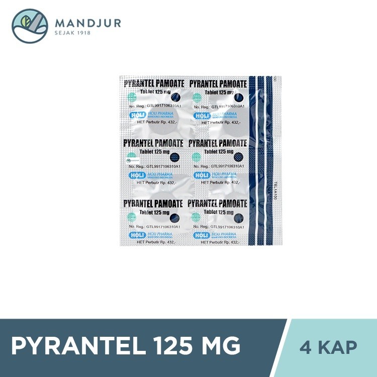Jual Pyrantel 125 mg 4 Kapsul - Membantu Mengatasi Cacingan | Shopee ...