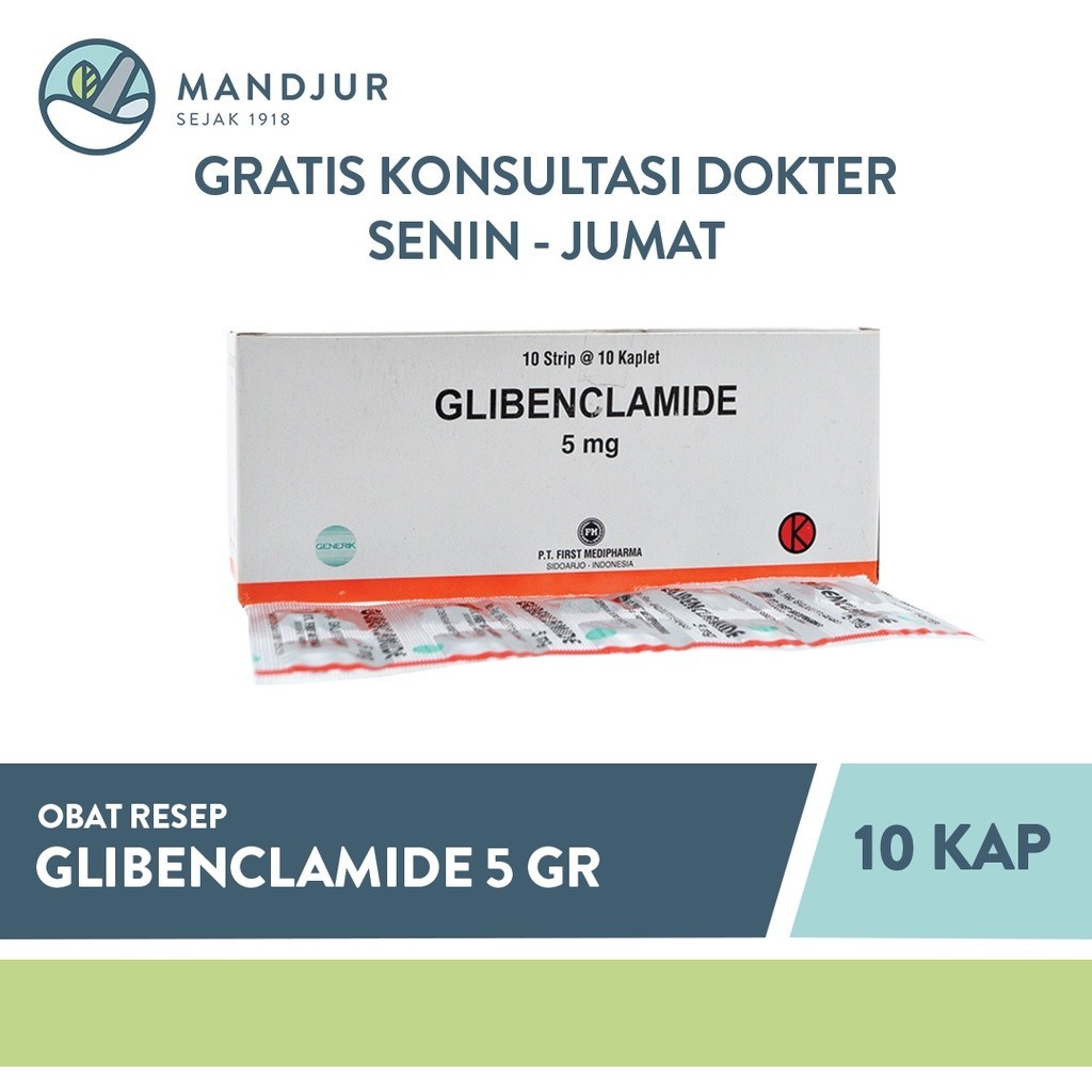 Jual Glibenclamide 5 mg 10 Kaplet | Shopee Indonesia