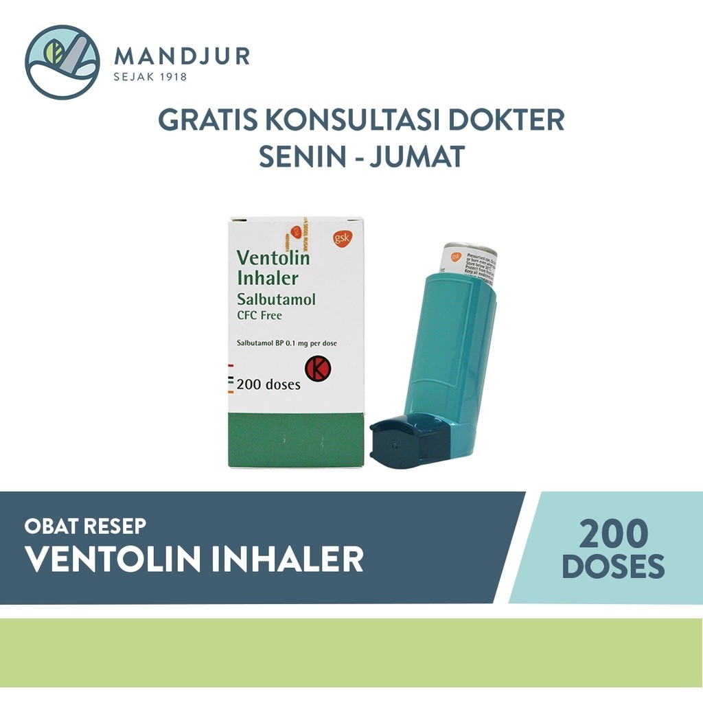 Jual Ventolin Inhaler 100 Mcg 200 Doses | Shopee Indonesia