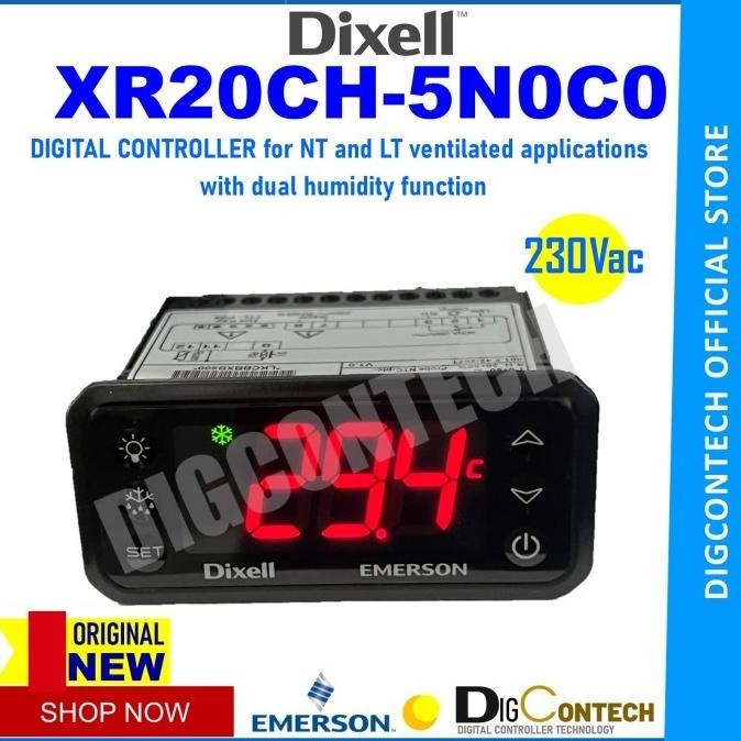 Jual Temperature Controller Dixell Xr20Ch-5N0C0 230V Plusprobe Emerson ...