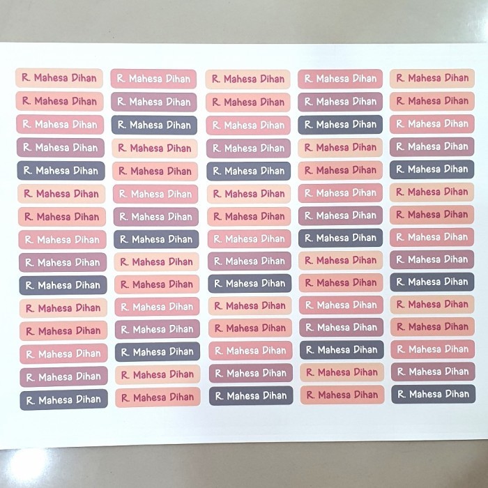 Jual Stiker sablon label nama untuk di kain / baju permanent | Shopee ...