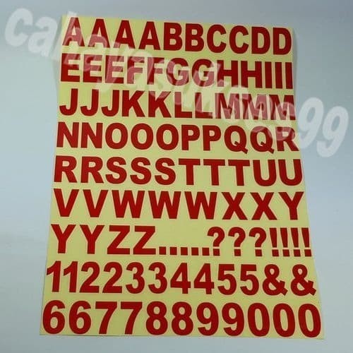 Jual Sticker Alphabet Abjad Huruf Angka Nomor Font ARIAL 3cm x 3,7cm ...