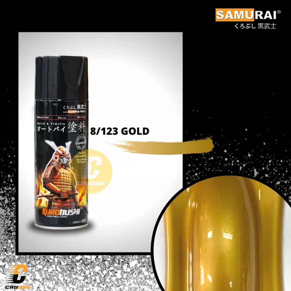 Jual Samurai Paint Cat Semprot Warna Standar 123 Gold (Emas) 400 Ml ...