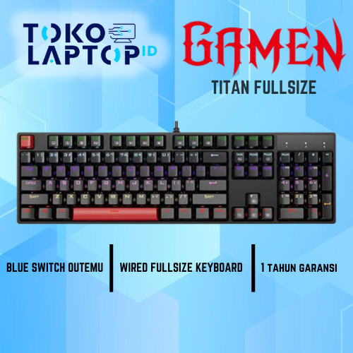 Jual Gamen Titan Fullsize Gang Rgb Wired Keyboard Mechanical | Shopee ...