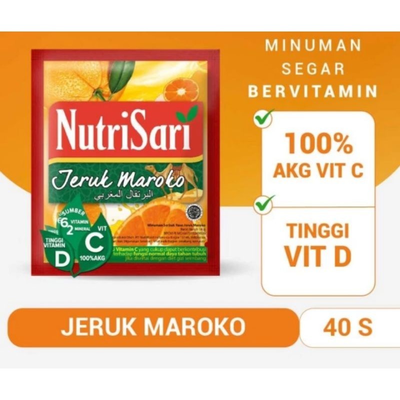 Jual NUTRISARI JERUK MAROKO 40 SASHET MINUMAN BUAH VITAMIN C & D ...