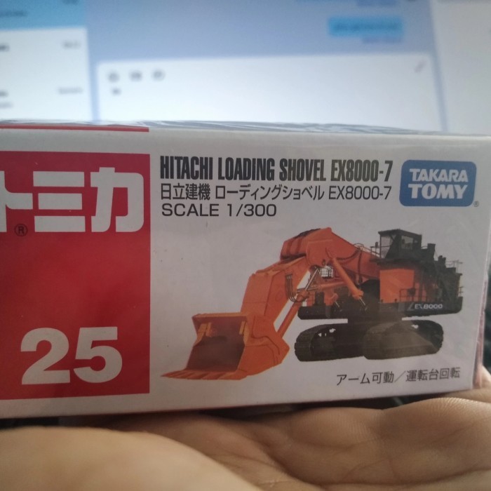 Jual TOMICA NO 25 HITACHI LOADING SHOVEL EX8000-7 MINIATUR ALAT BERAT ...