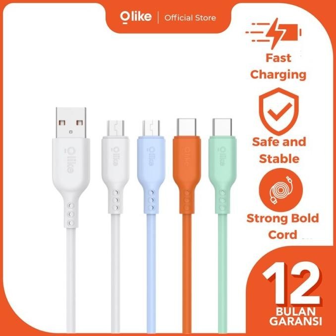 Jual KABEL DATA TOPLES ISI 20PCS OLIKE D306 MICRO TYPE-C WARNA MIX ...