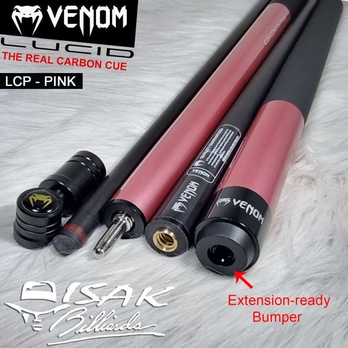 Jual Venom Lucid Carbon LCP Pink Cue Uniloc Low Deflection Stick ...