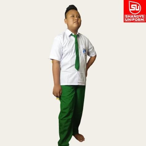 Jual Setelan Seragam Sekolah Sd Al Azhar Model Hem Putih+Celana Hijau ...