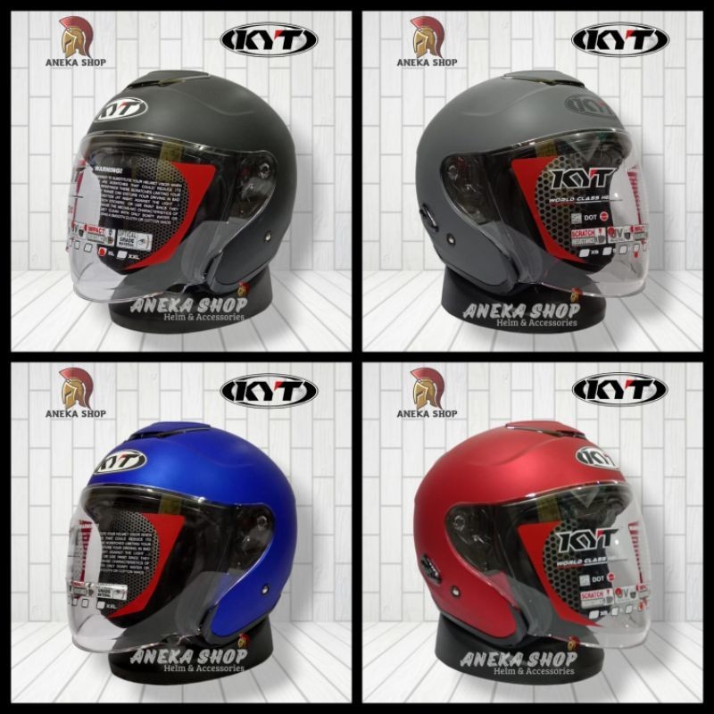 Jual HELM KYT KYOTO R SOLID/POLOS | ANEKA WARNA DOFF | SINGLE VISOR ...