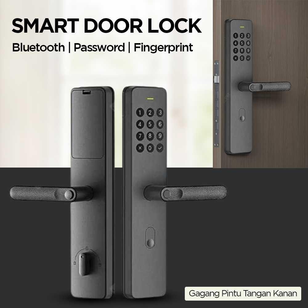 Jual Zi Smart Door Lock Bluetooth Password Fingerprint Right Hand ZNMS01XMYP Busa Penutup Celah ...