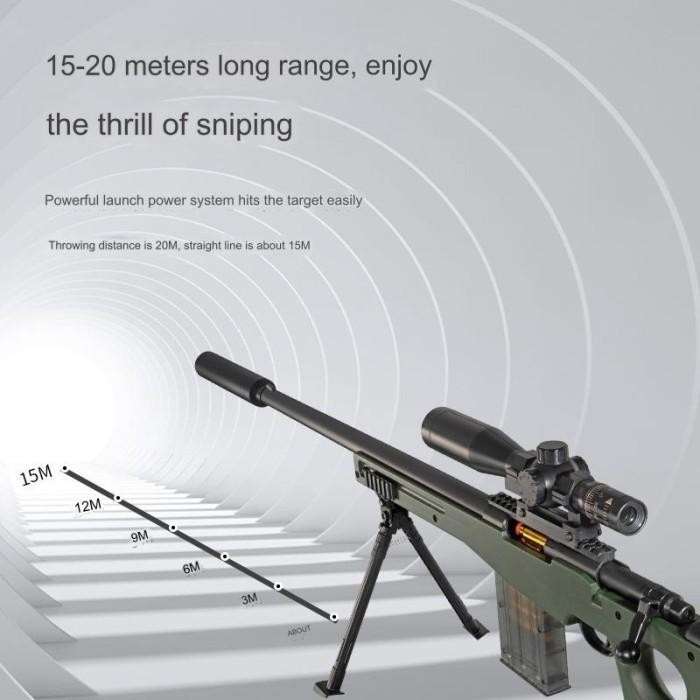 Jual Mainan Pistol Anak Laki Laki Nerf AWM Sniper Peluru Gun Soft ...