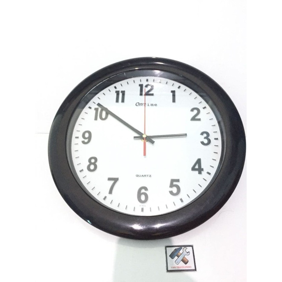 Jual JAM DINDING BUNDAR LINGKARAN JAM TEMBOK HITAM ANALOG BUNDER ...
