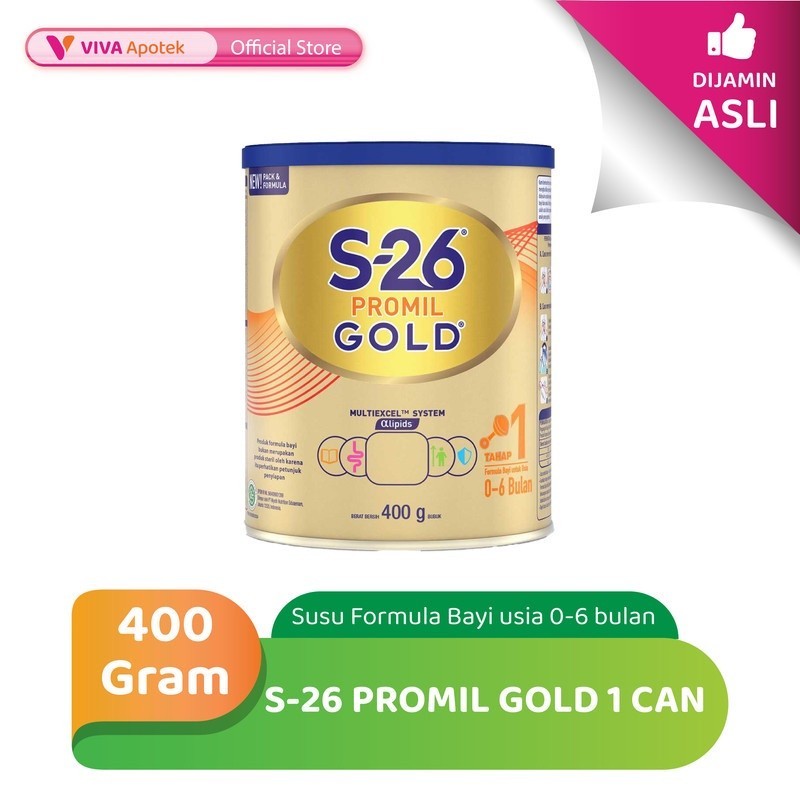 Jual S-26 Promil Gold 1 Can Susu Pertumbuhan Anak (400 Gram) | Shopee ...