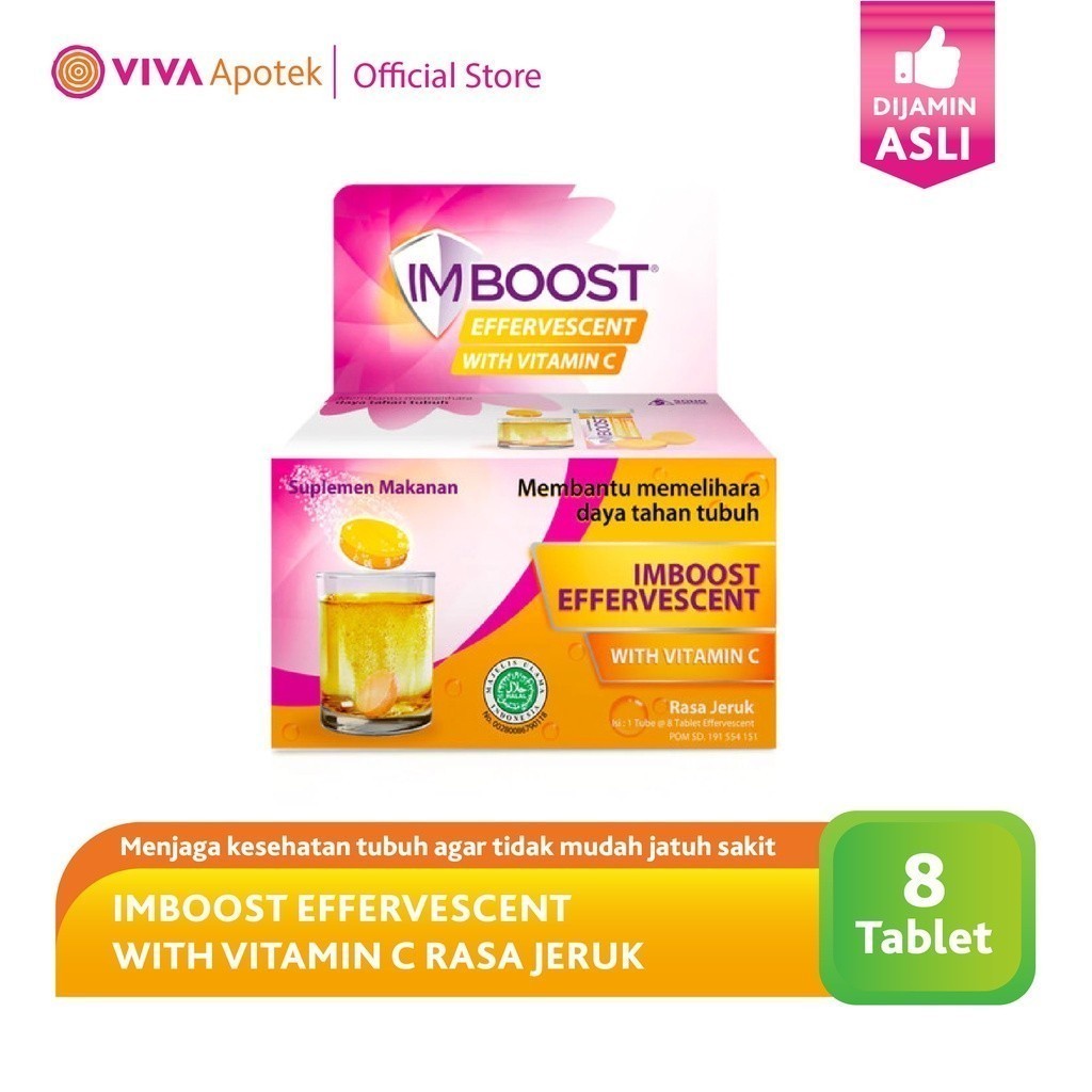 Jual Imboost Effervescent With Vitamin C Rasa Jeruk (8 Tablet ...