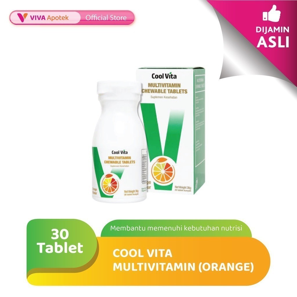 Jual Cool Vita Multivitamin Orange (30 Tablet) | Shopee Indonesia